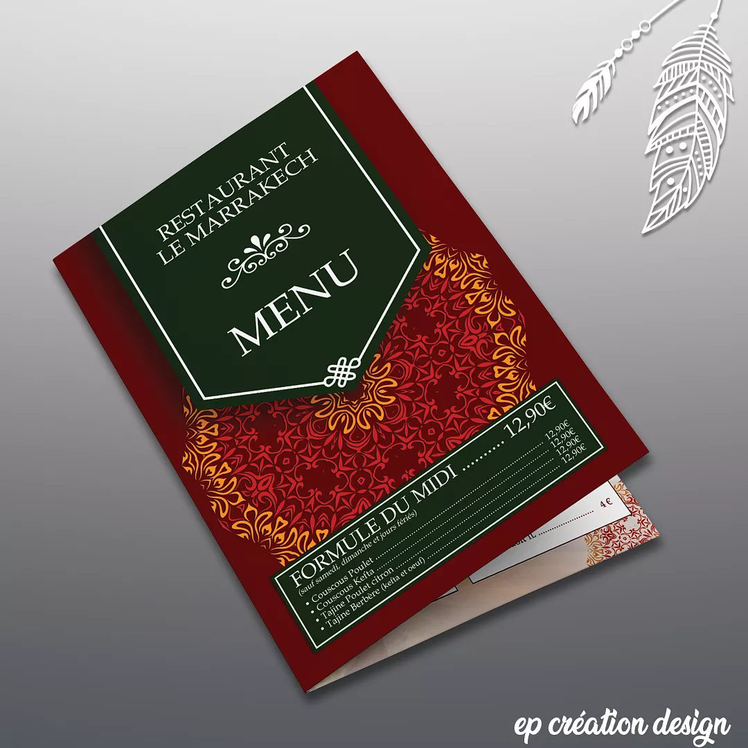 Menu Restaurant le Marrakech par EP_CreationDesign