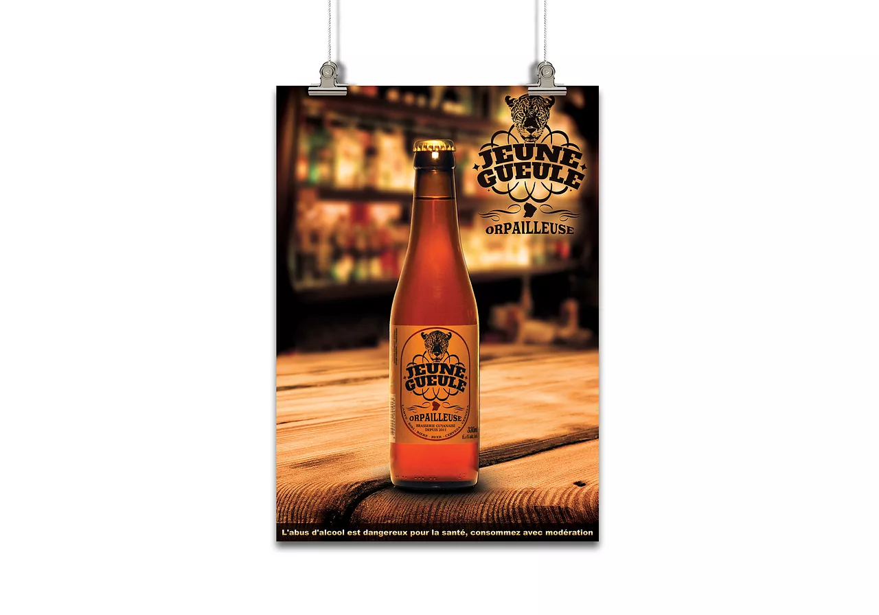 Affiche publicitaire d'une bière par Freshup_Agencedecom