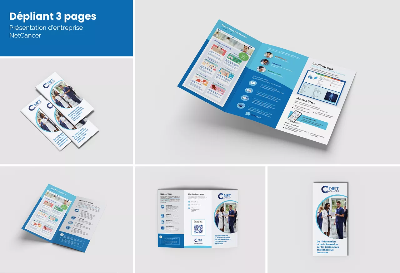 Dépliant 3 pages - présentation d'entreprise par GwenDesign