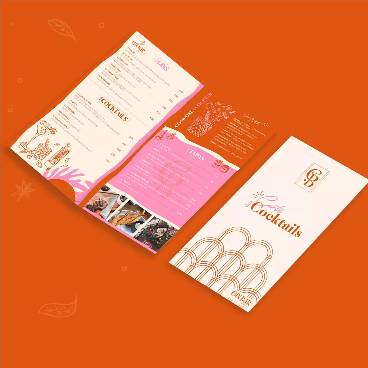 Carte menu -Gin bar par Studio_22